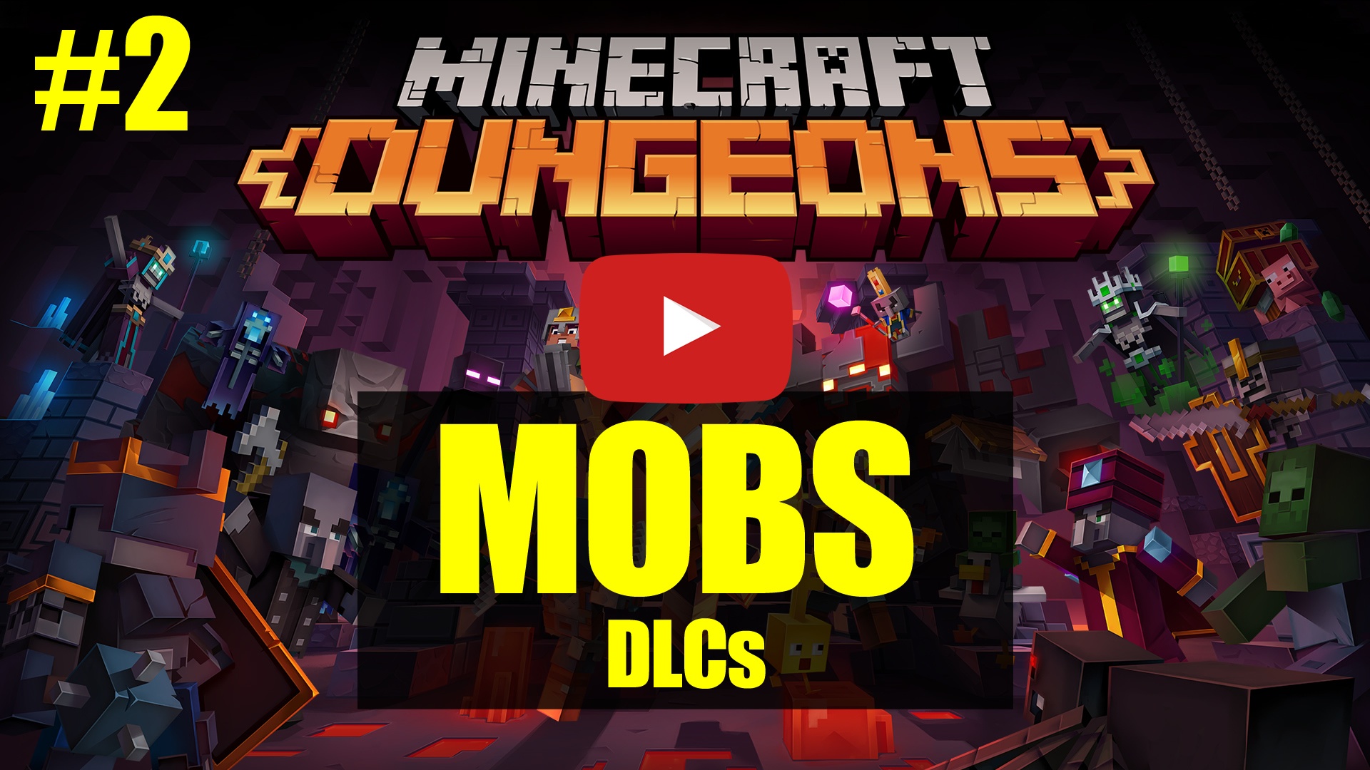 Minecraft Dungeons Mobs Amigos e Inimigos - FabioBmed